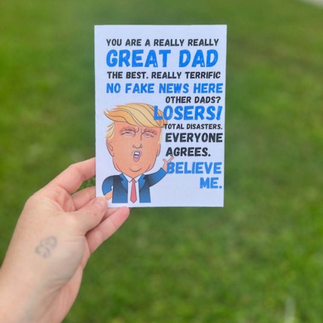 Funny Trump Great Dad Father's Day Card Humor - Etsy
