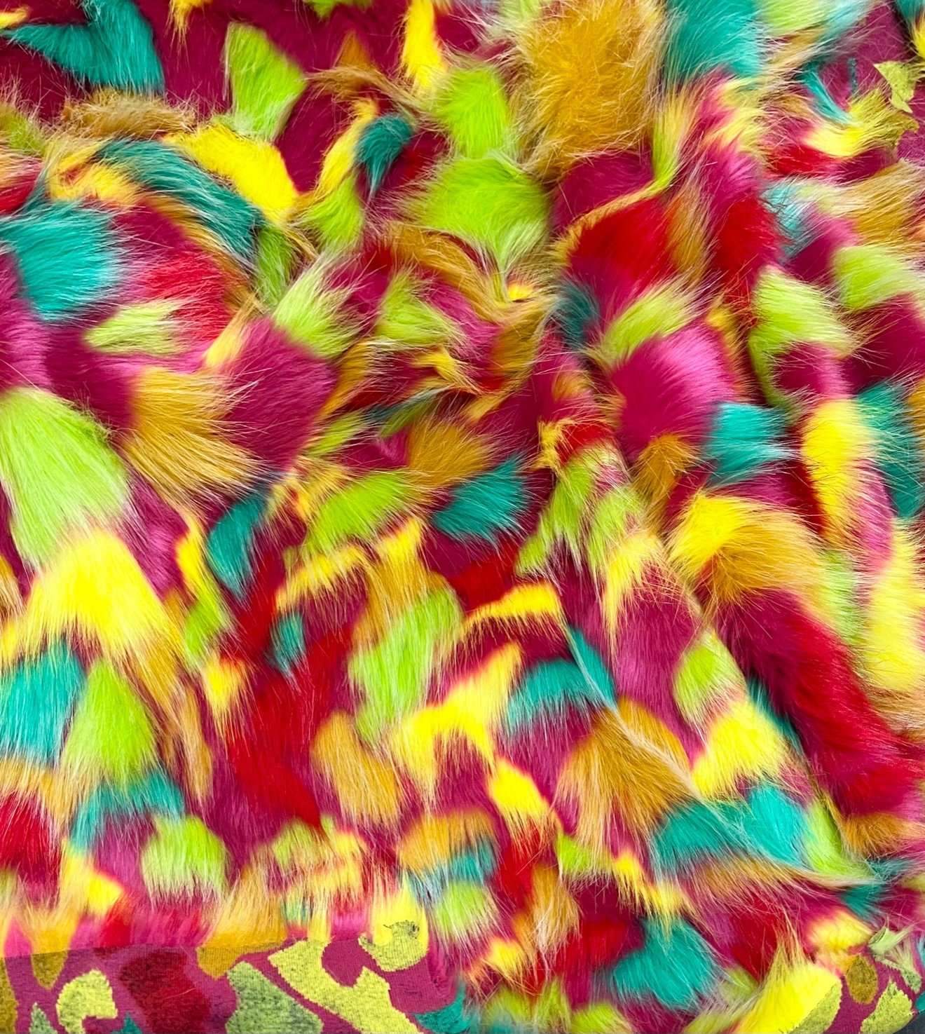 Multi Color Shaggy Faux Fur Fabric Pieces Assorted Colors - Etsy