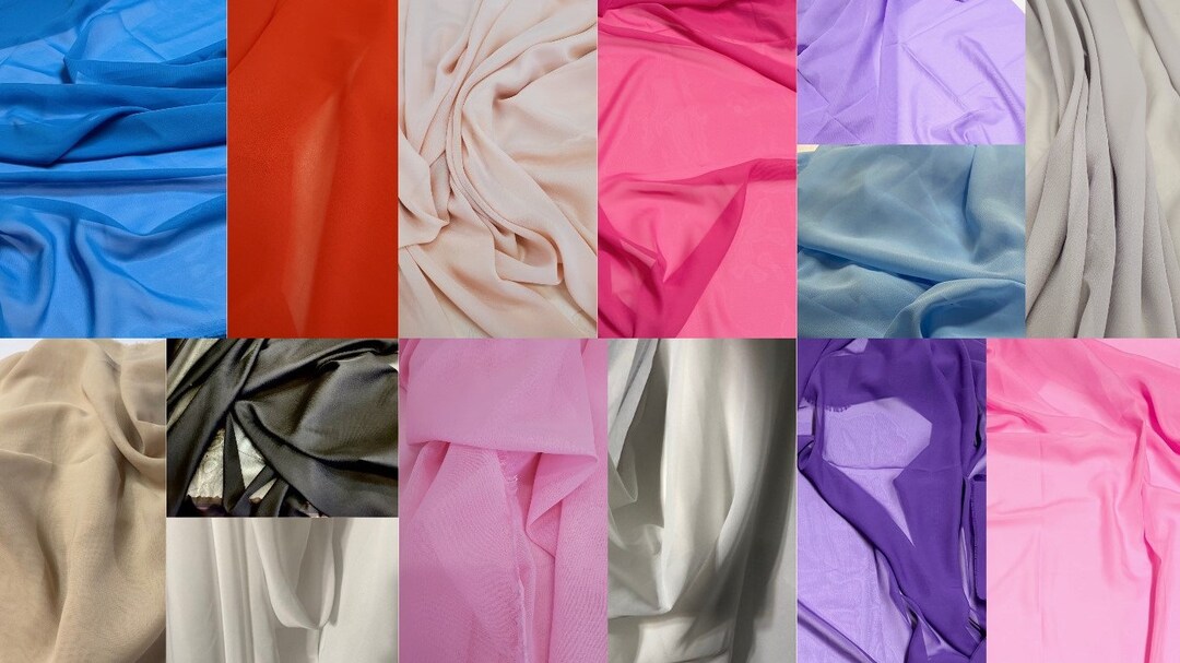 Sheer Chiffon Fabric - 58" Wide- for Draping/dress/curtain/decoration ...