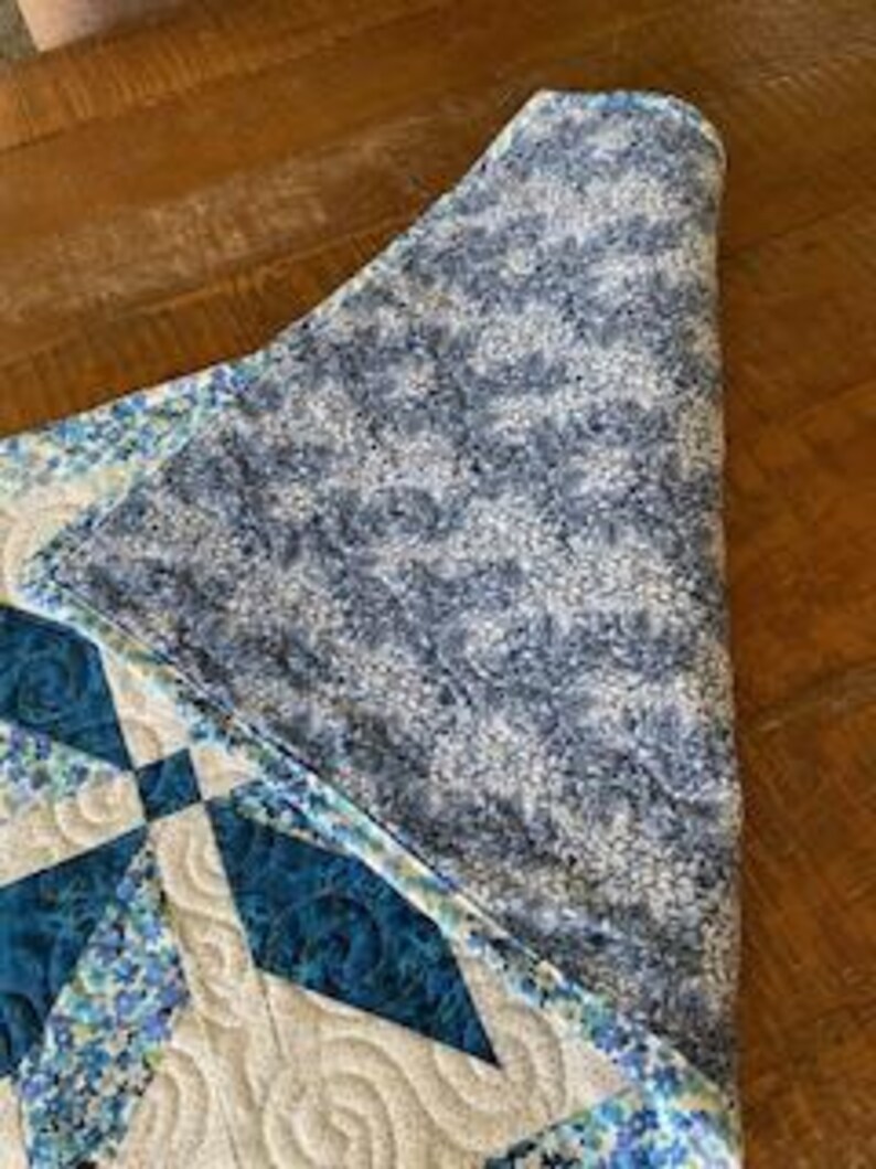 Blue Star Table Runner - Etsy