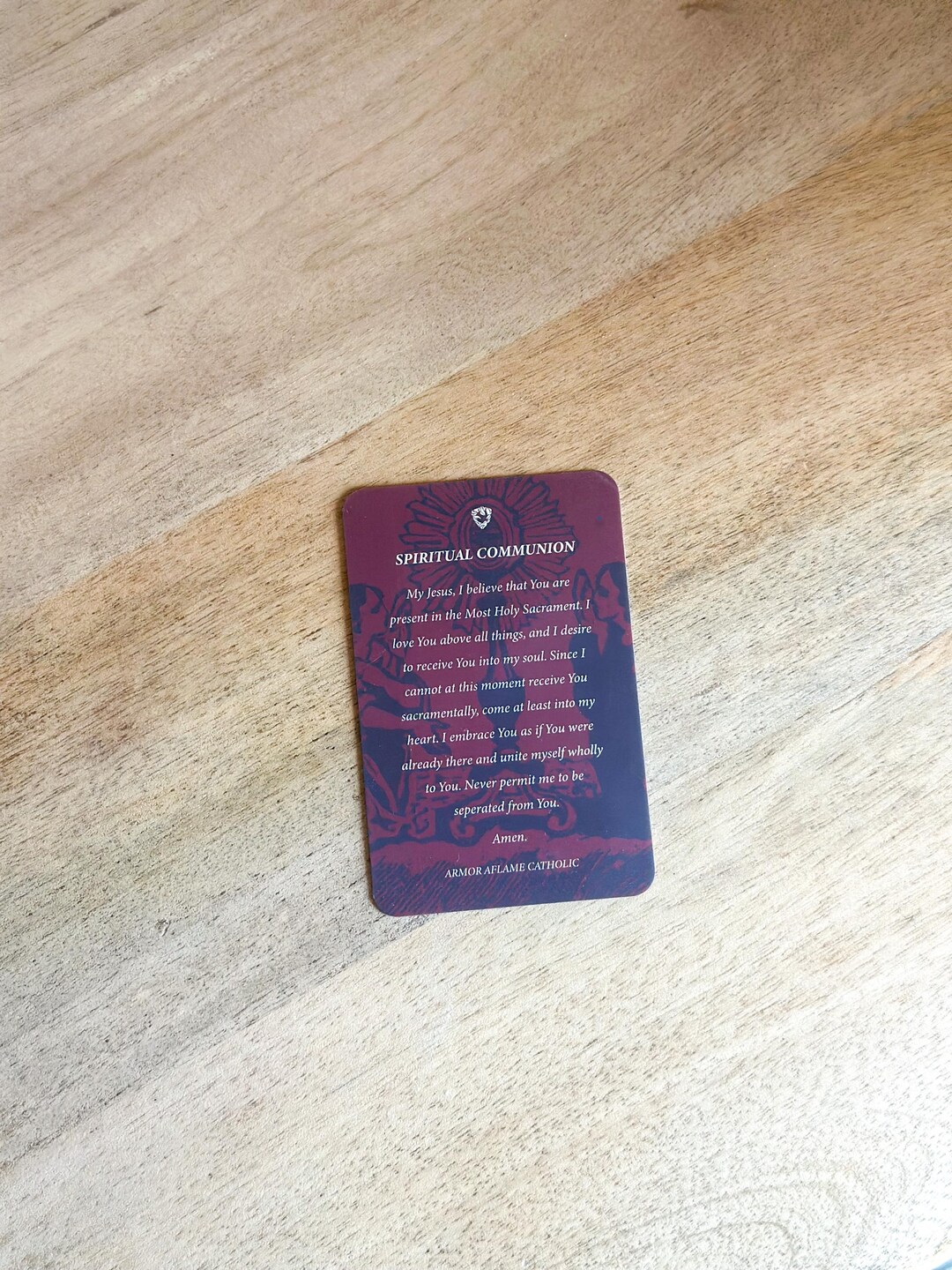Spiritual Communion Prayer Card - Catholic Eucharist Devotion - Etsy