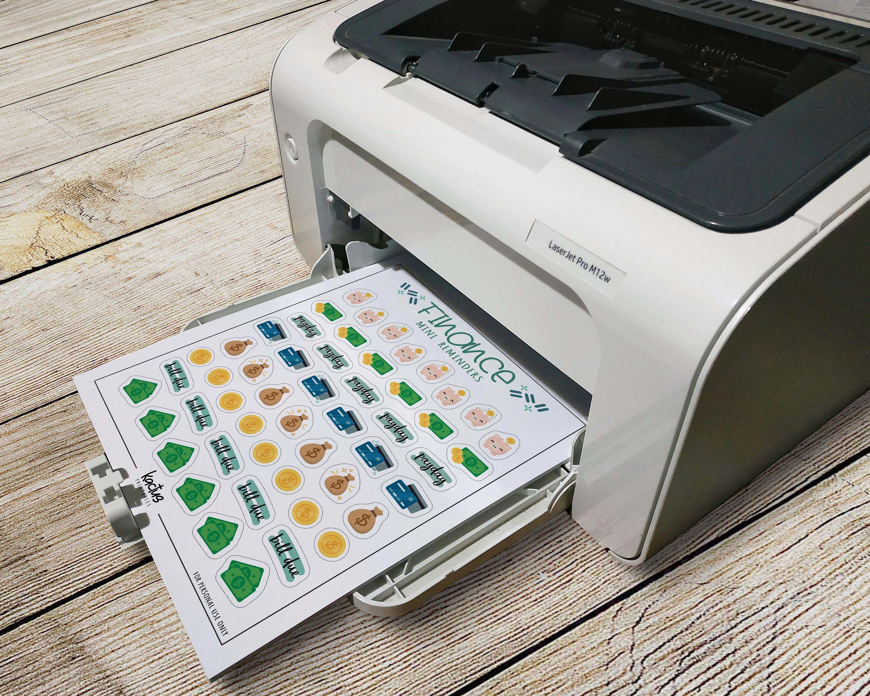 Budget Printable Stickers, Bullet Journal Stickers, Mini Planner ...