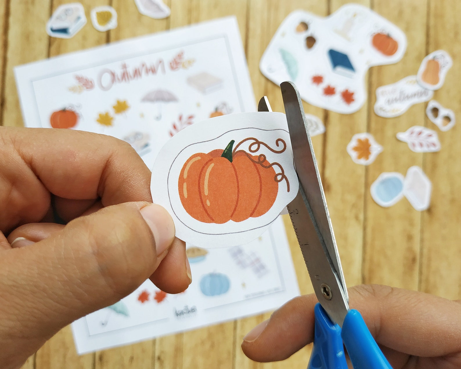 Fall Printable Stickers Autumn Printable Printable Stickers - Etsy