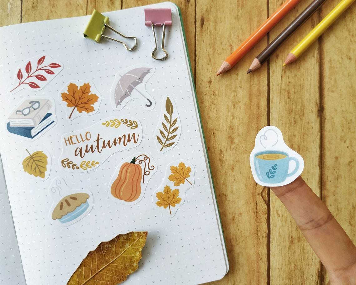 Fall Printable Stickers Autumn Printable Printable Stickers - Etsy