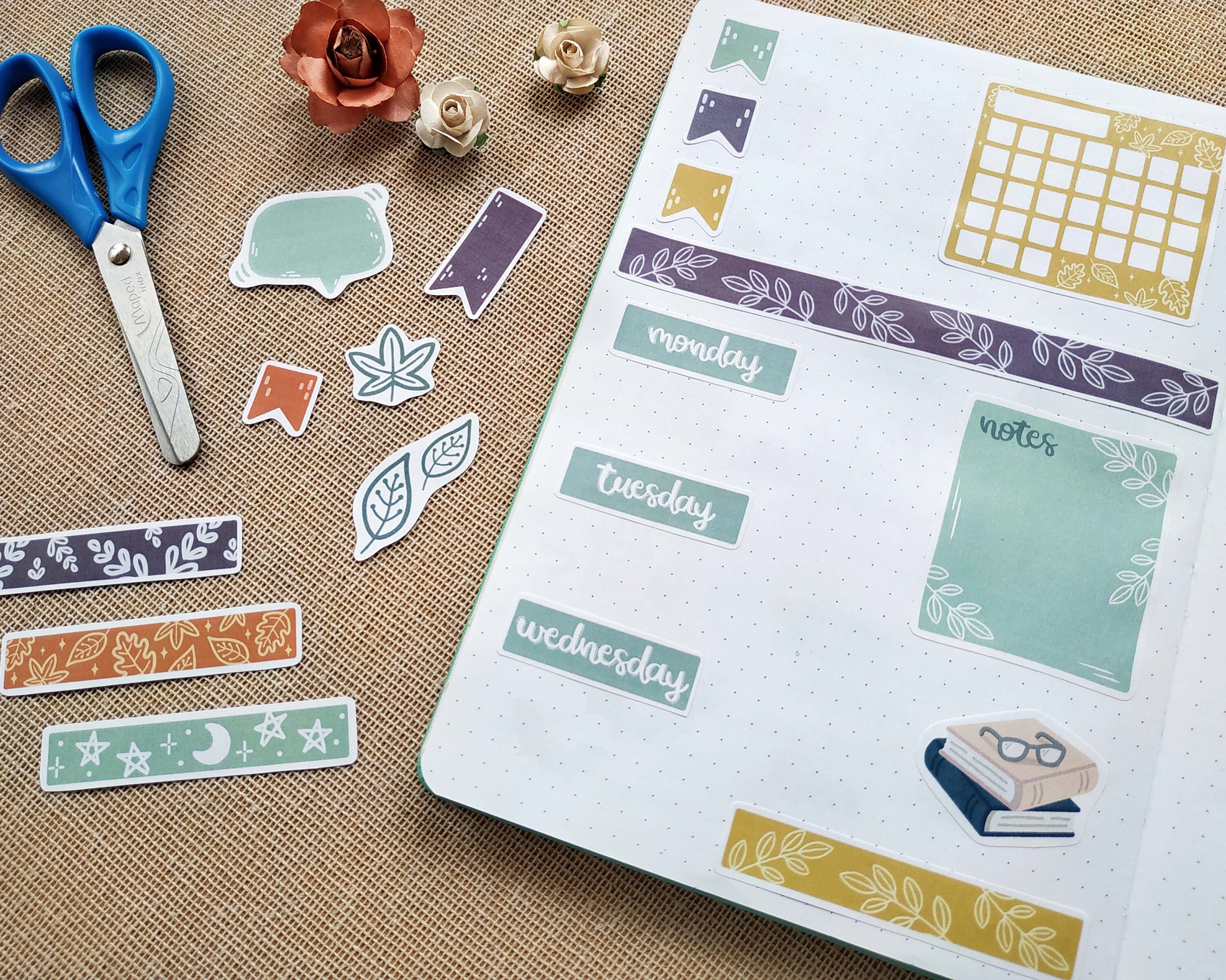 Weekly Kit Printable Stickers, Planner Stickers, Bullet Journal ...
