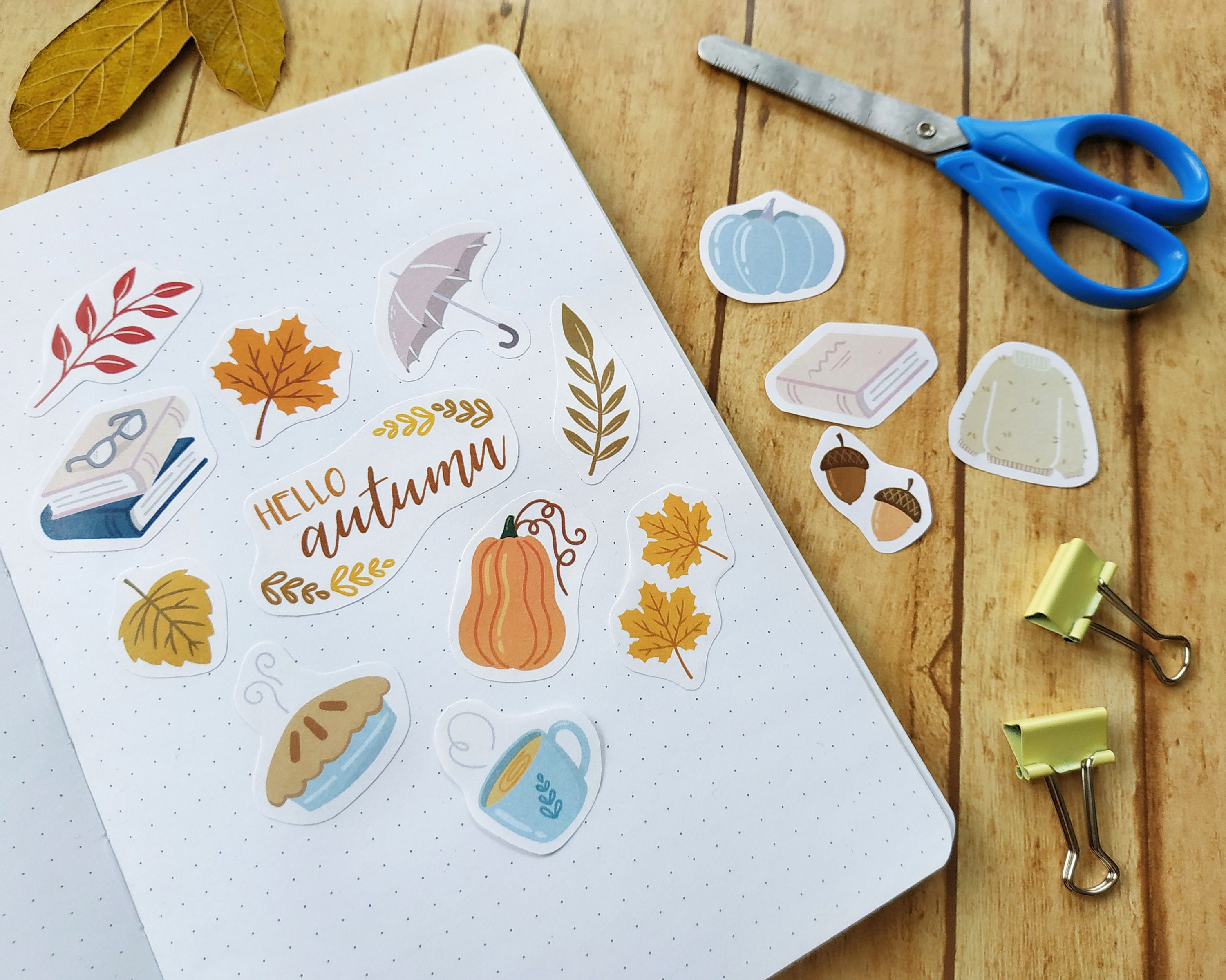 Fall Printable Stickers Autumn Printable Printable Stickers - Etsy