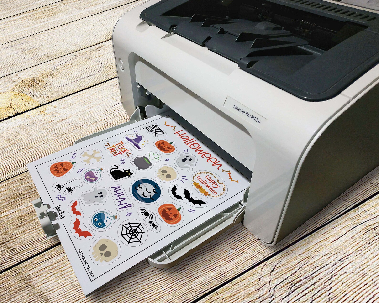 Printable Halloween Stickers, Sticker Sheet, Halloween Decor, Bullet ...