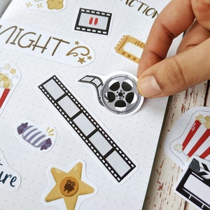 Printable Movie Stickers, Movie Planner Stickers, Bullet Journal ...