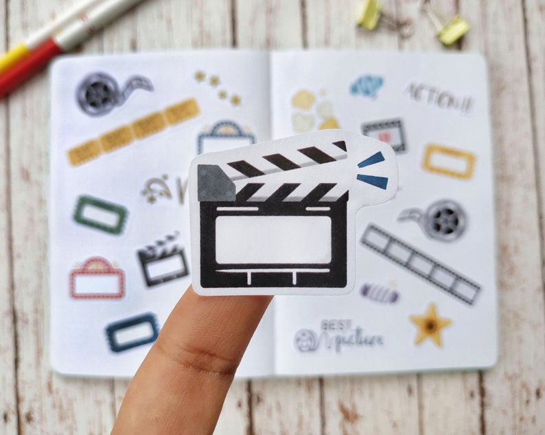 Printable Movie Stickers, Movie Planner Stickers, Bullet Journal ...