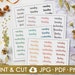 Days of the Week Printable Stickers, Bullet Journal Stickers, Weekly ...