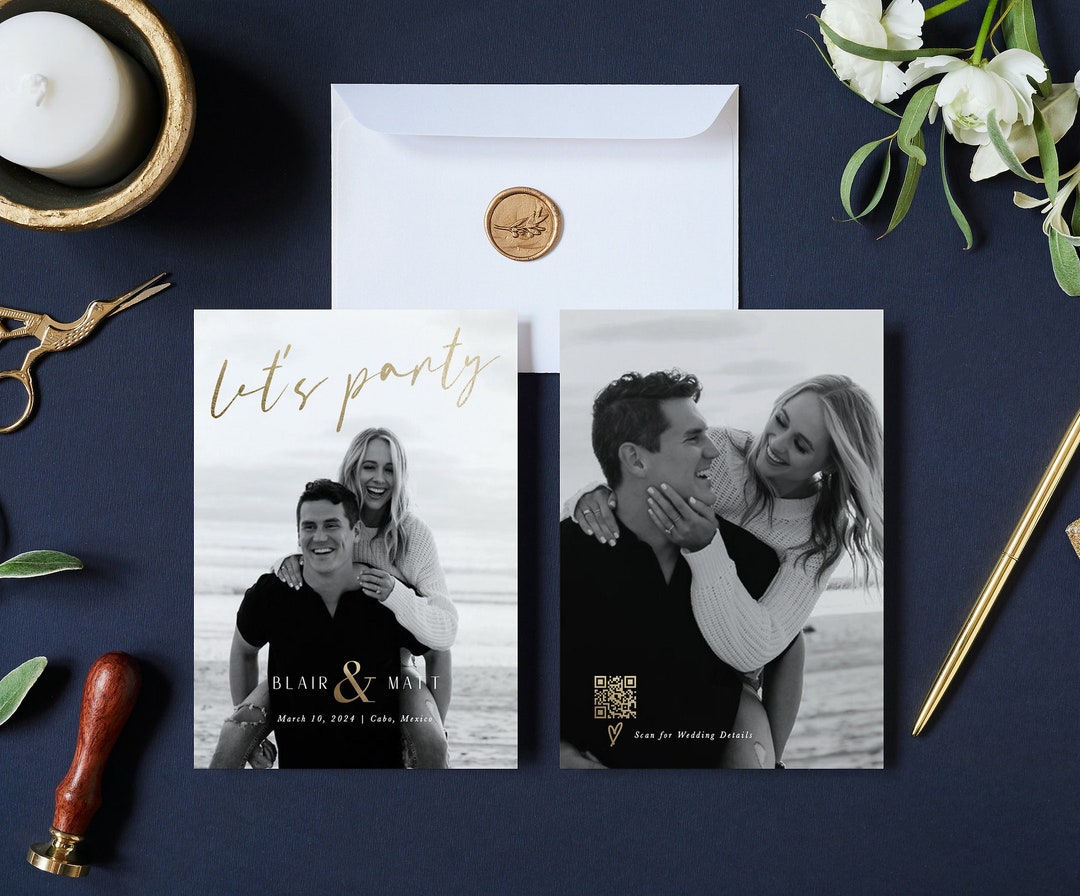 Save the Date With QR Code, QR Code Save the Dates, Party Save the ...