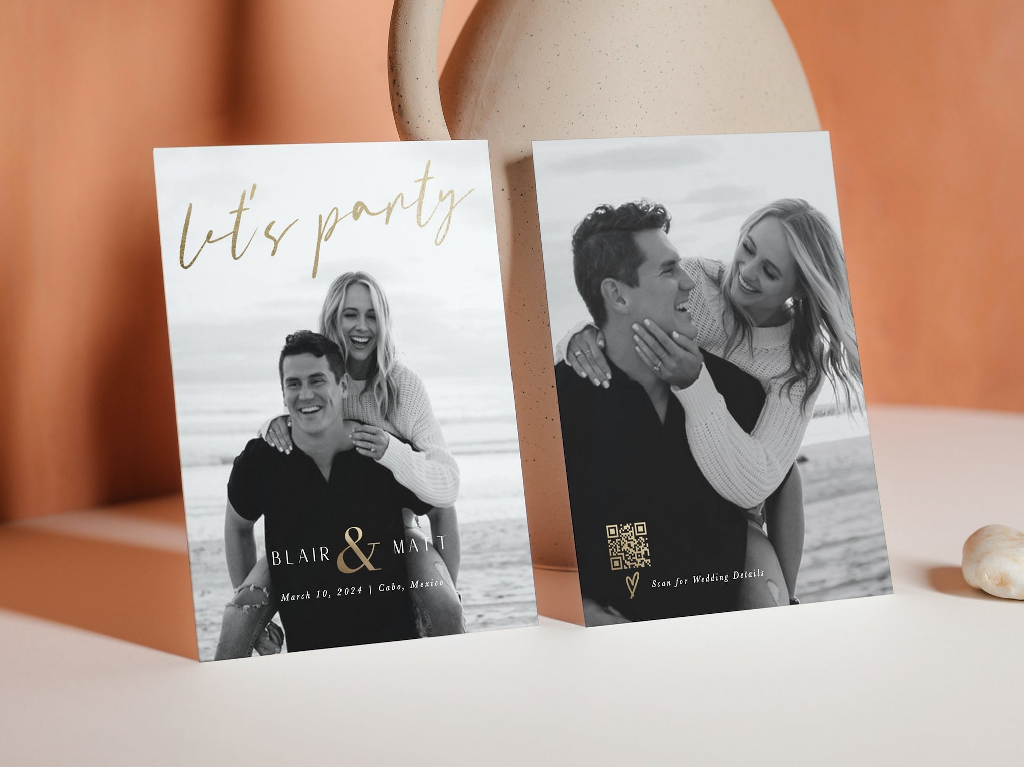 Save the Date With QR Code, QR Code Save the Dates, Party Save the ...