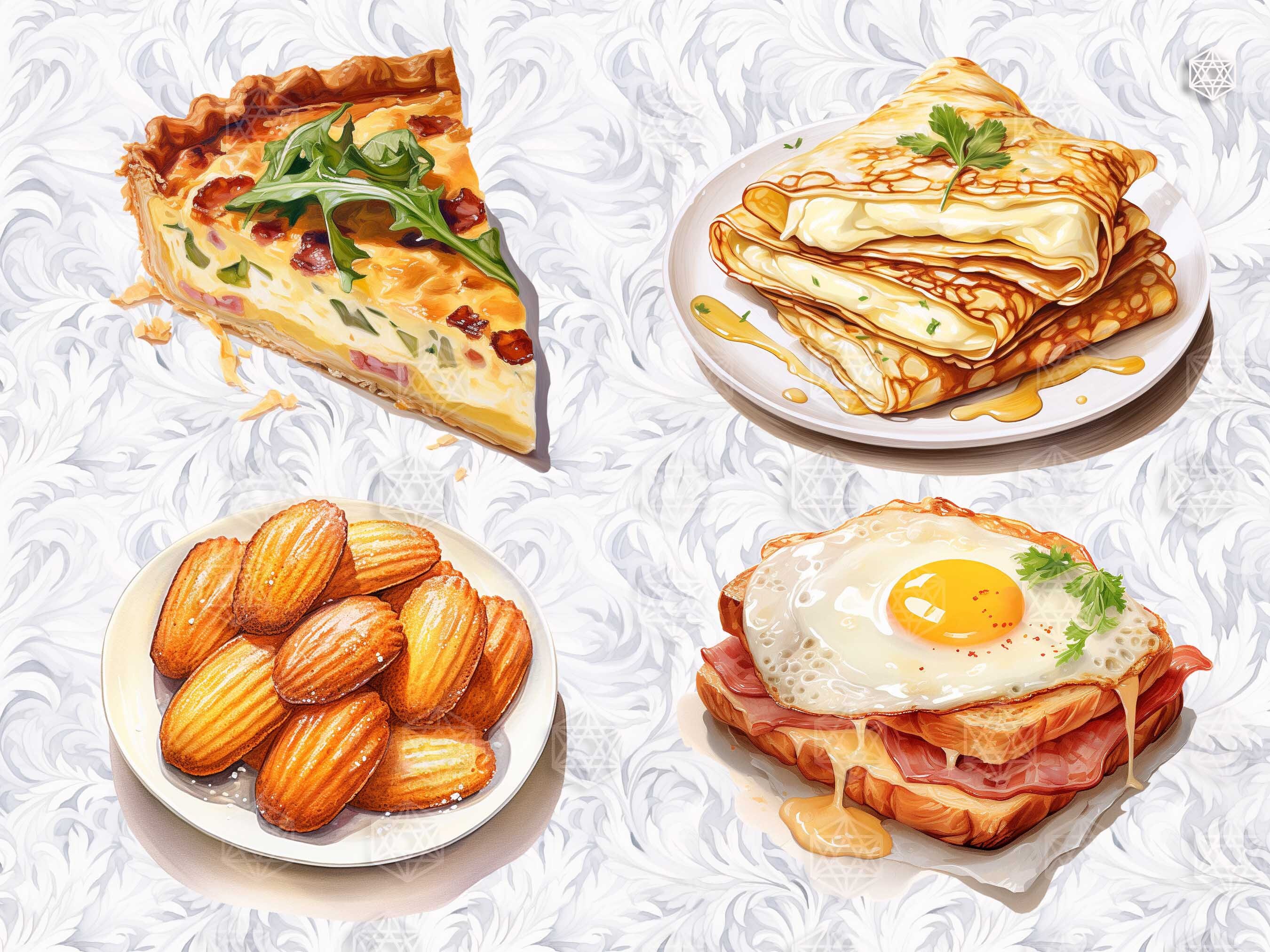 French Food PNG Clipart, Transparent Background, Instant Download for ...