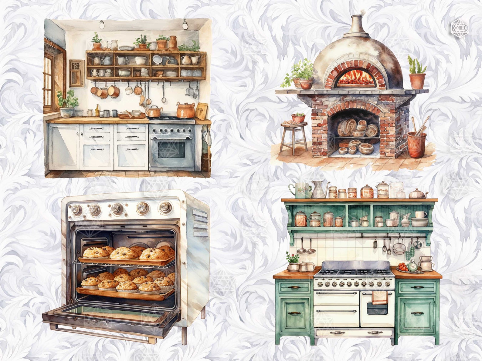 Baking Clipart PNG With Transparent Background for Commercial Use - Etsy