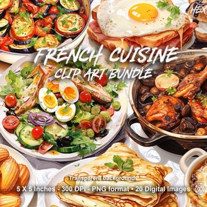 French Food PNG Clipart, Transparent Background, Instant Download for ...