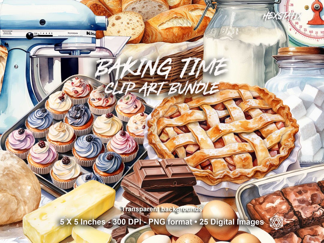 Baking Clipart PNG, Country Cooking Clipart Transparent Background ...