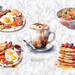 Breakfast Clipart Watercolor Food Clipart Waffles Clip Art Pancakes ...