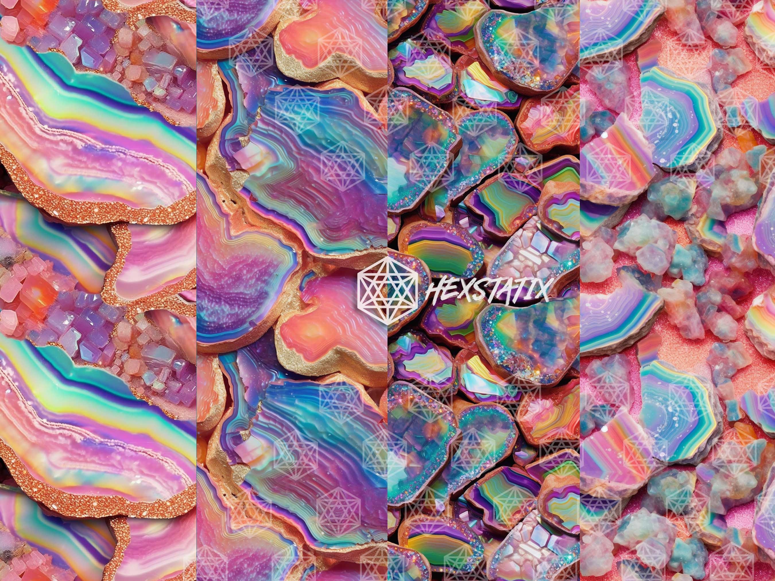 Rainbow Agate Seamless Pattern PNG Sublimation Digital Paper - Etsy