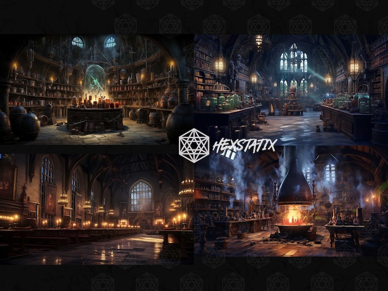 Wizard School Digital Paper, Magic School Background, Wizard World ...