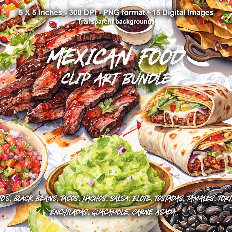 Mexican Food Clipart - Etsy