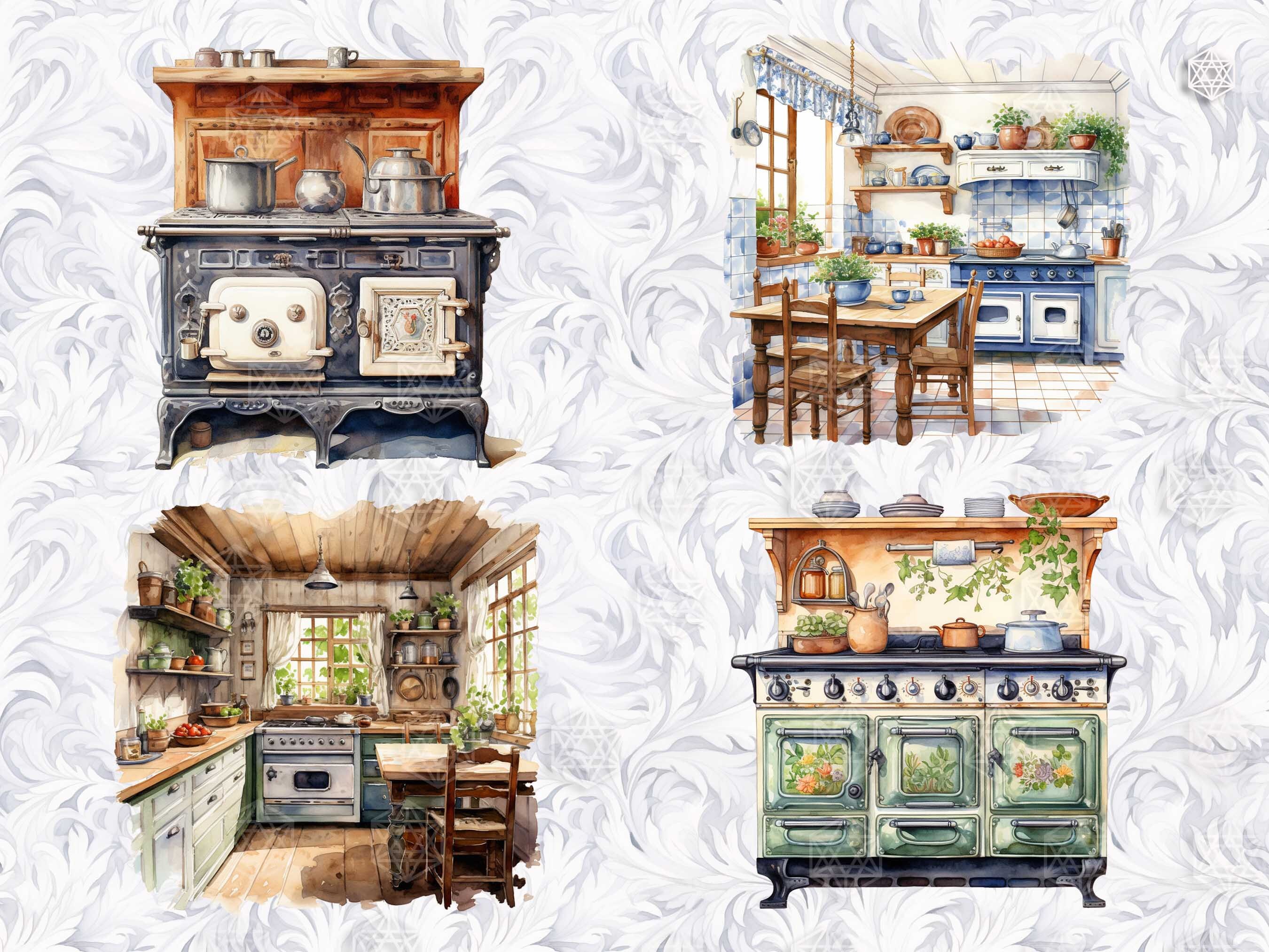 Country Kitchen PNG Clipart, Transparent Background, Instant Download ...