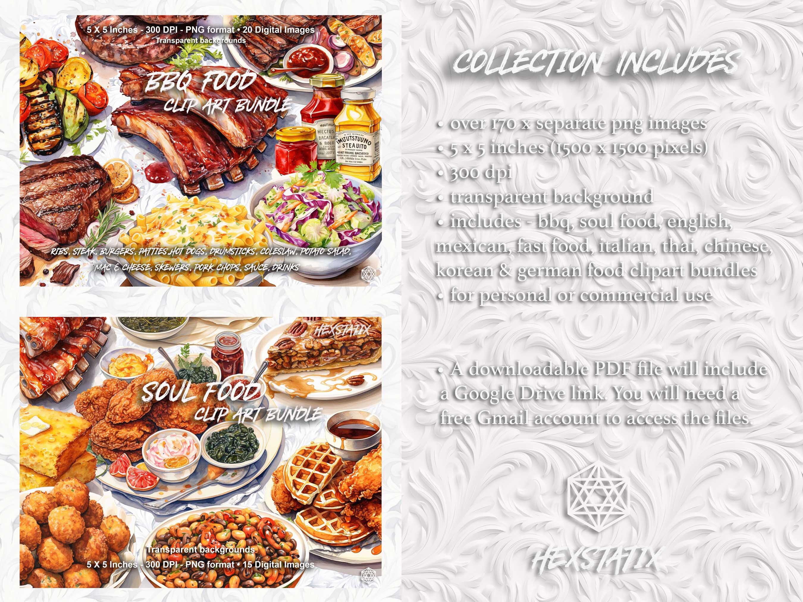 Food Clipart Bundle PNG Designs, Watercolor Food Clipart PNG Images ...