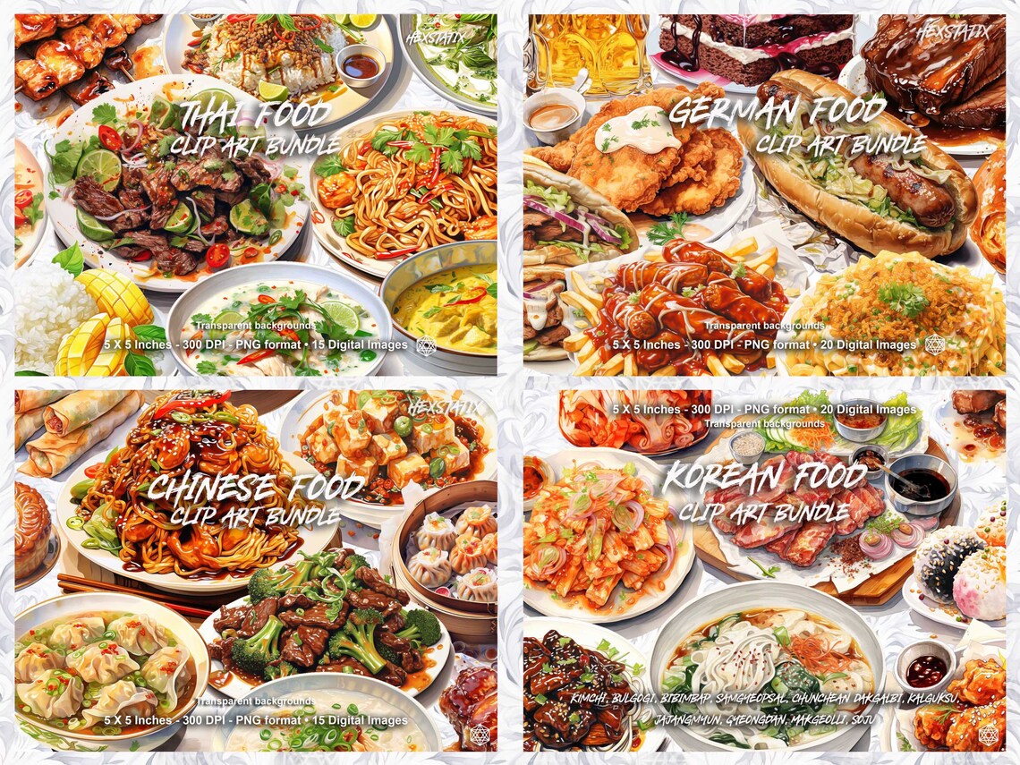 Food Clipart Bundle PNG Designs, Watercolor Food Clipart PNG Images ...
