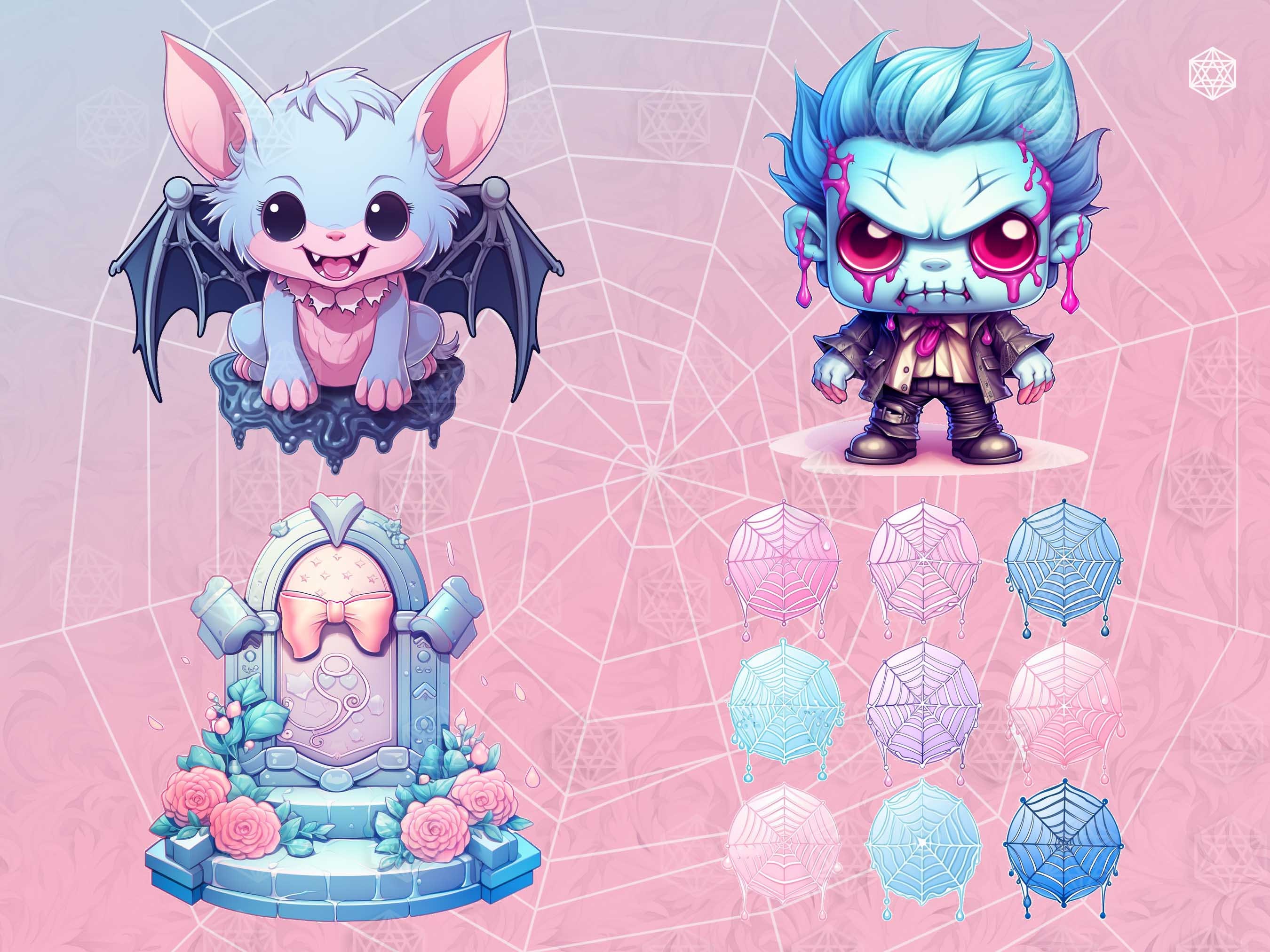 Pastel Halloween Clipart PNG Pastel Goth Halloween Clipart - Etsy