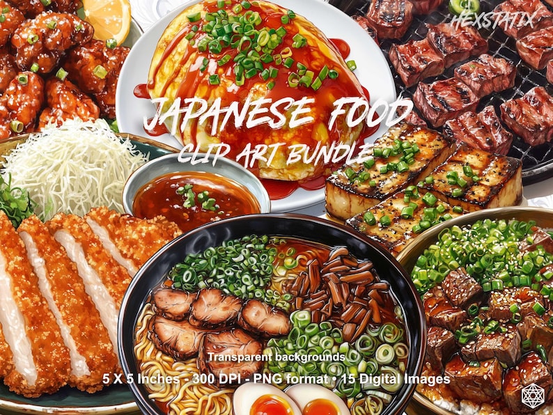 Japanese Food Clipart, Watercolor Food Clip Art, Food PNG, Watercolor ...