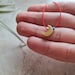 Handmade 14k Gold Plated Moon Charm Blue Beaded Red Cord Necklace - Etsy
