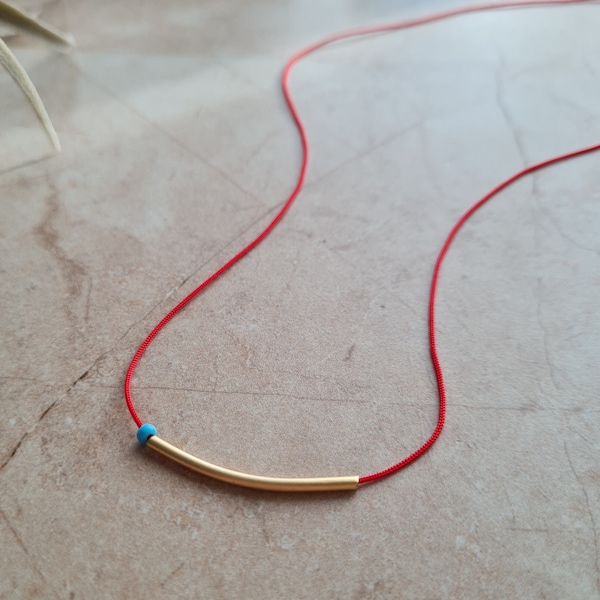 Red String Necklace - Etsy