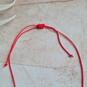 14k Gold Plated Disc Charm Red String Necklace | Handmade Dainty Blue ...