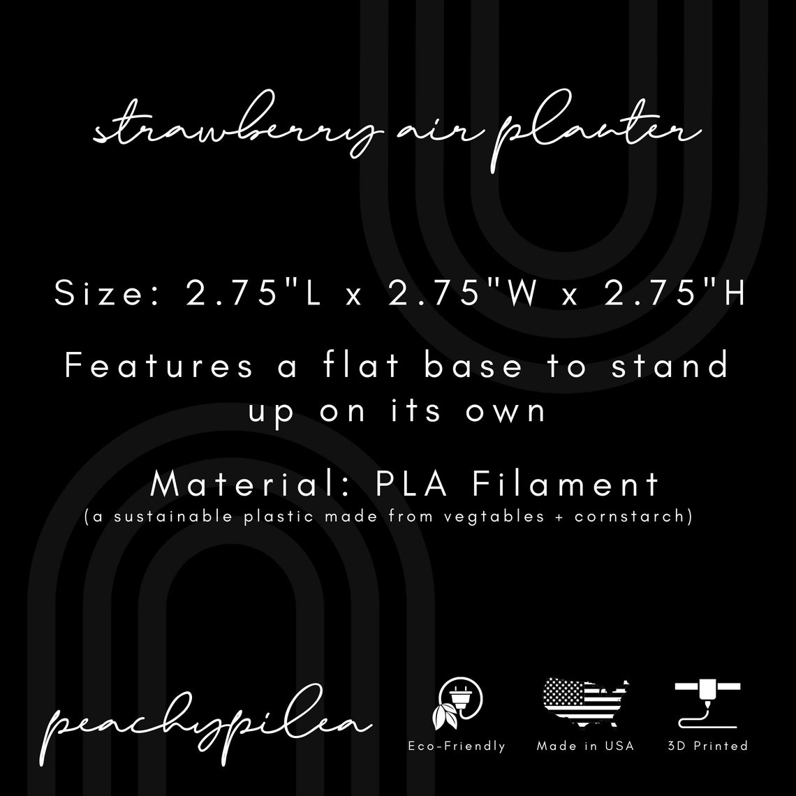 Mini Strawberry Air Plant Holder 3D Printed Home Decor Air - Etsy