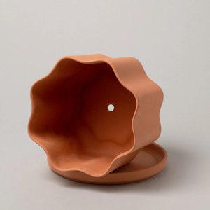 Wavy Petal Planter 3D Printed Planters Modern Home Decor Boho Plant ...