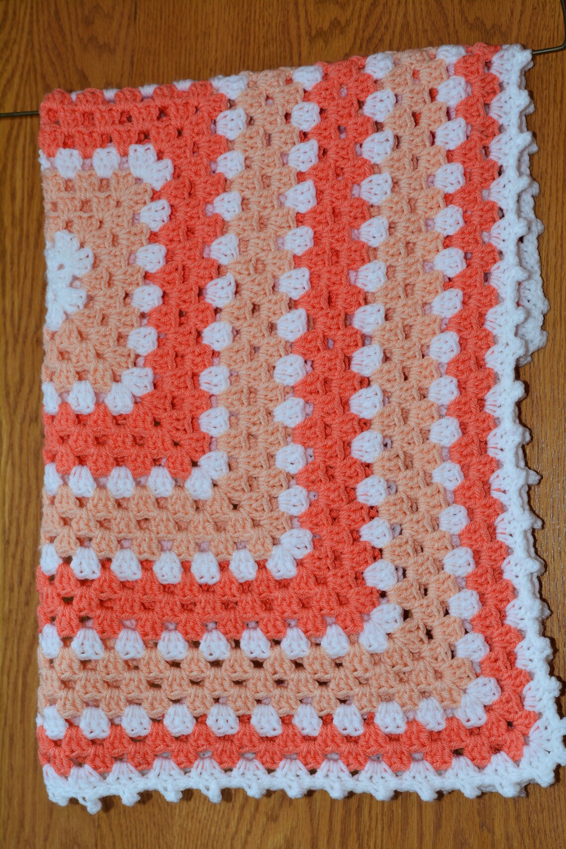 Mango Granny Square Crocheted Baby Blanket - Etsy