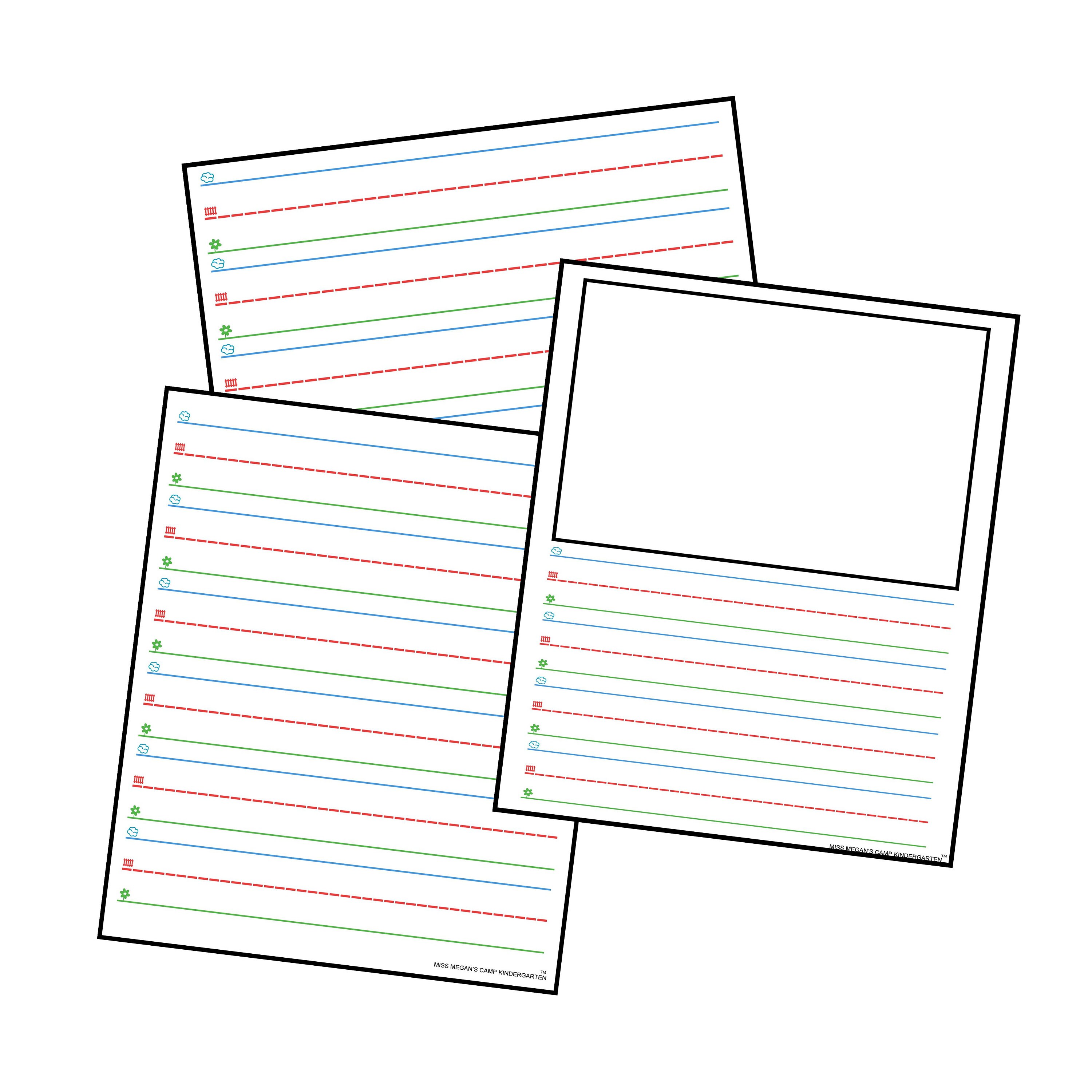 Sky, Fence, Ground Practice Lines for Writing - Etsy