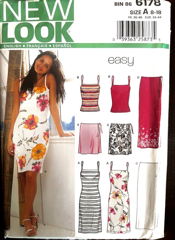 Uncut New Look Summer Wardrobe Pattern 6178 Sizes A U.S. - Etsy