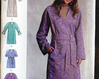 Uncut Simplicity Sewing Pattern 697 8265 Misses Unlined Coat Vest and ...