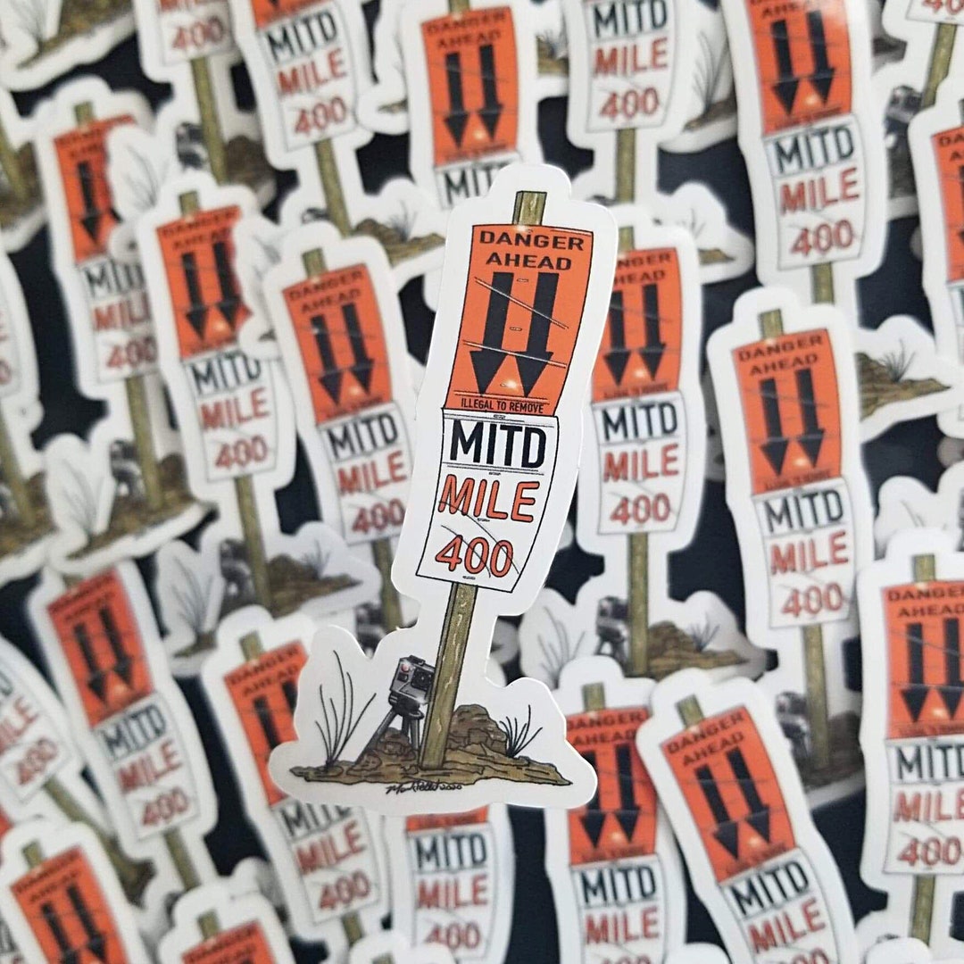 Mile Marker / Danger Sticker - Etsy