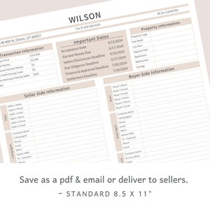 Essential Real Estate Transaction Summary: Key Details and Deadlines ...