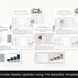 Real Estate Listing Update Report | Editable Canva Template for ...