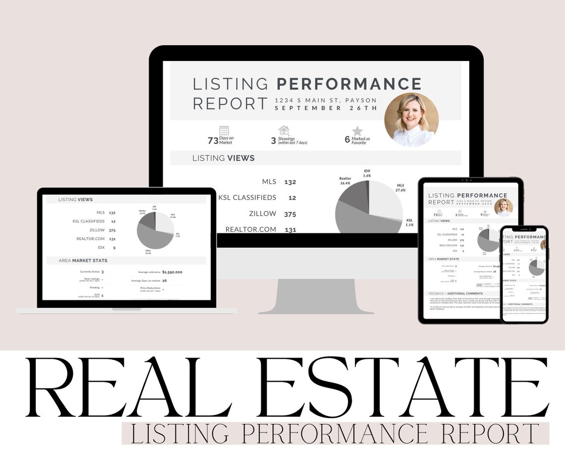 Real Estate Listing Weekly Update Realtor Marketing Views - Etsy