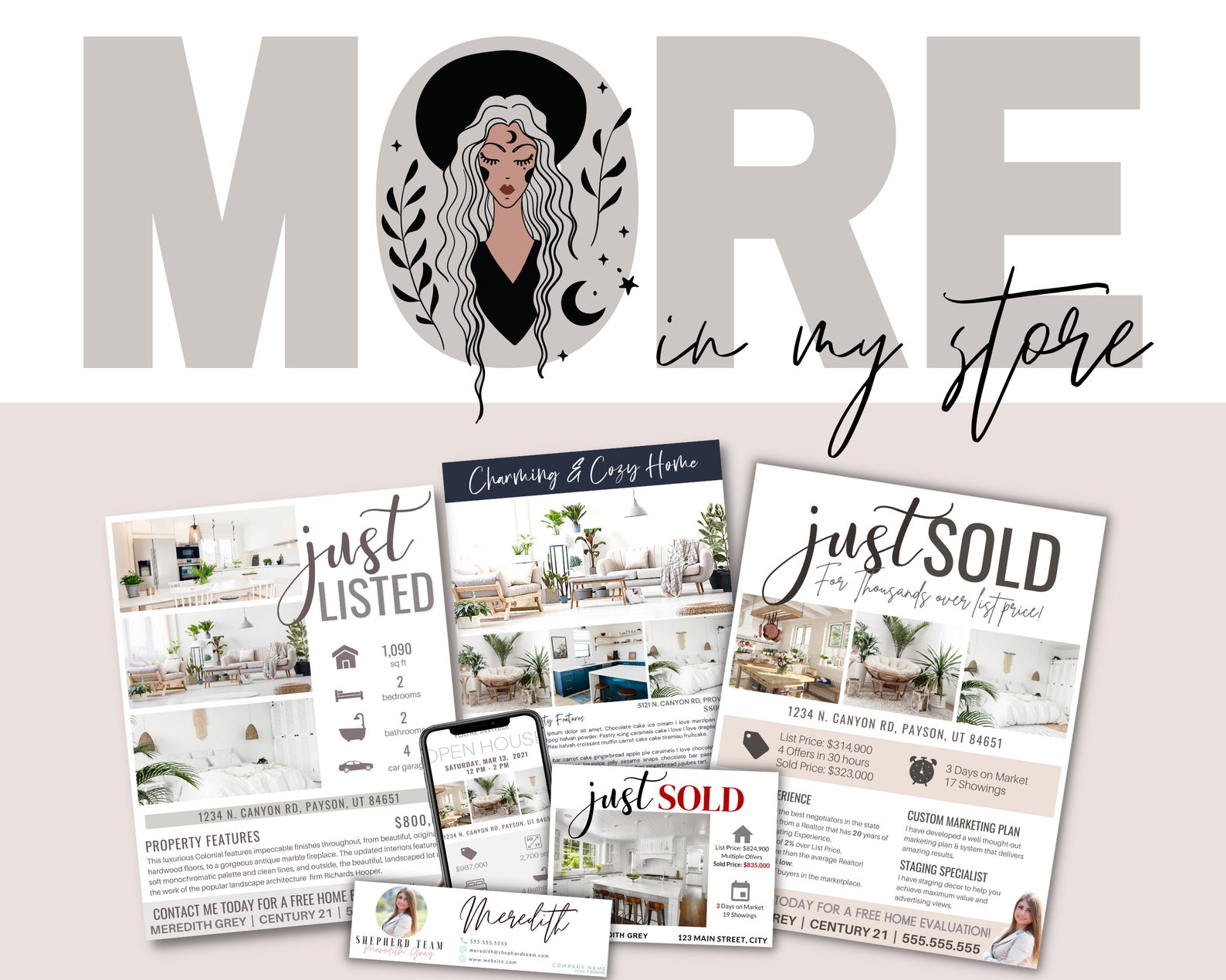Editable Real Estate Just Sold Flyer Template | Canva | 2 Properties ...