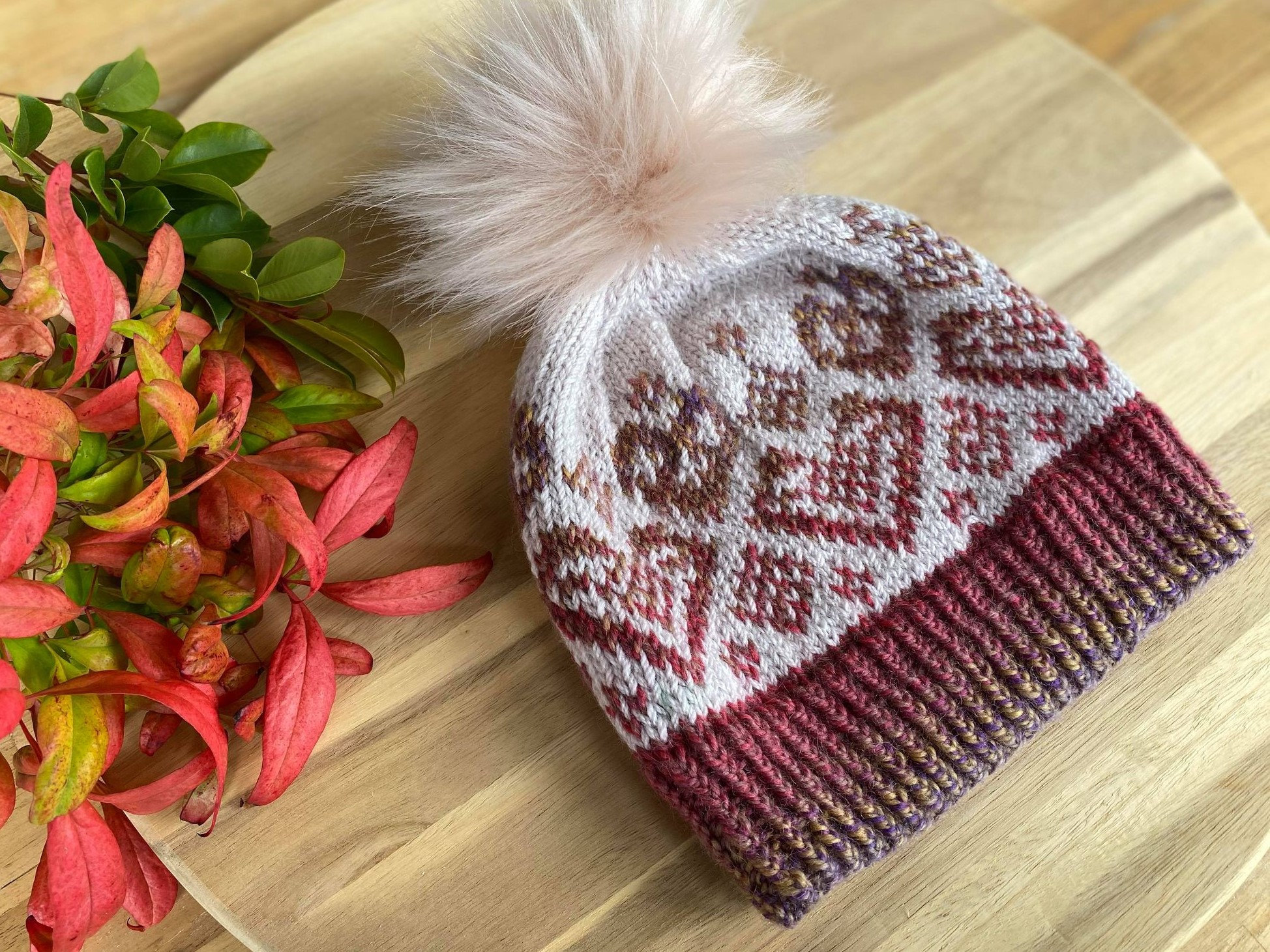 Fair Isle Heart Beanie Knitting Pattern 8 Ply / DK - Etsy Australia