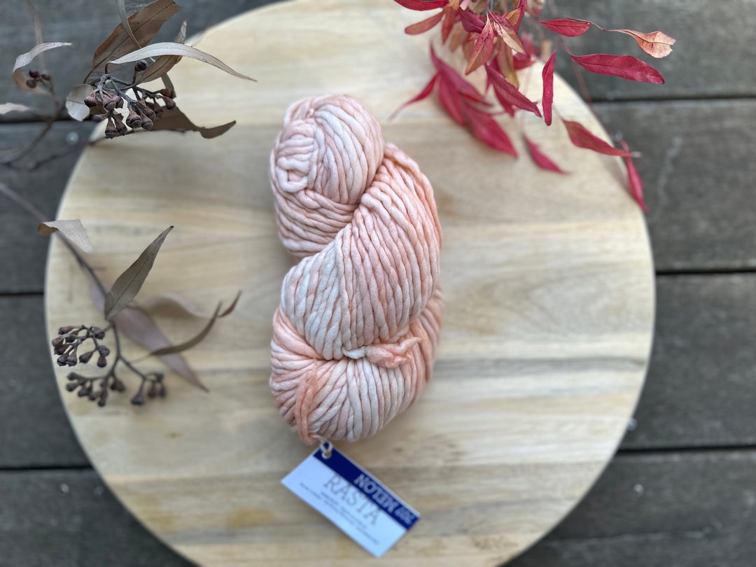 Malabrigo Rasta | Colour Melon 707 | 100% Merino Wool | Super Bulky ...