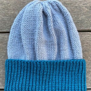 Easy Adult Beanie Knitting Pattern 8 Ply DK / Worsted Beginner Pattern ...