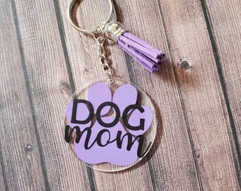 Dog Mom Keychain - Etsy