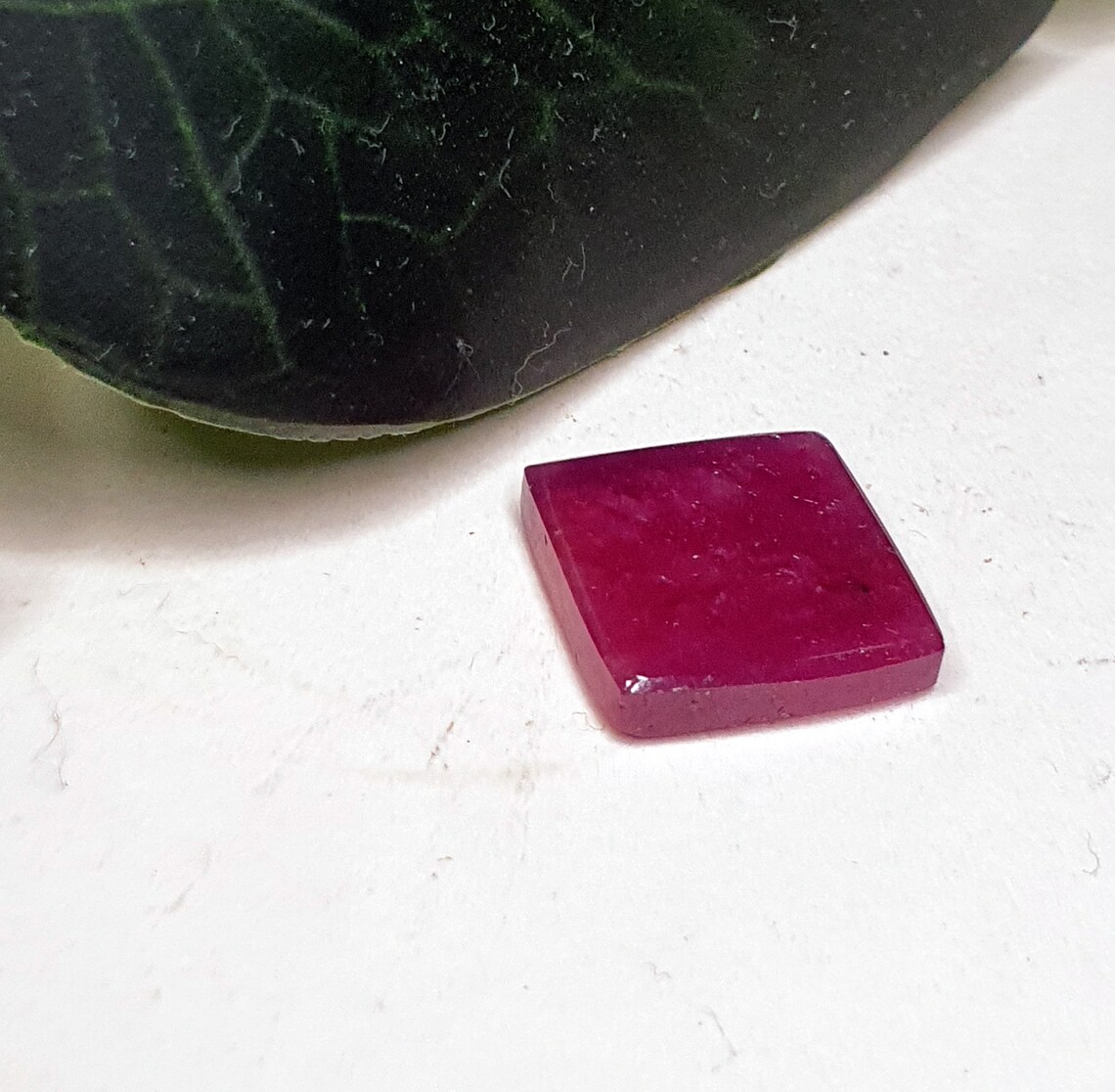Ruby Cabochon Ruby Square Natural Ruby 15 mm Ruby Flat Back | Etsy