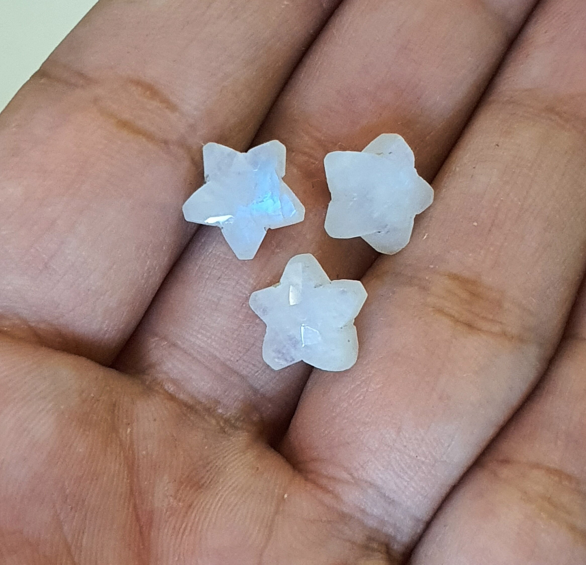 Rainbow Moonstone Star Rainbow Moon Stone Star Drilled Moon | Etsy