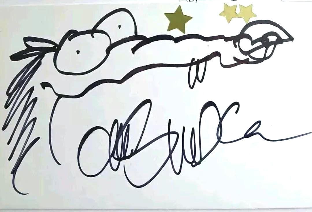 Drawing by Ice Age Movie Director Chris Wedge Animation Sketch 5x8 ...